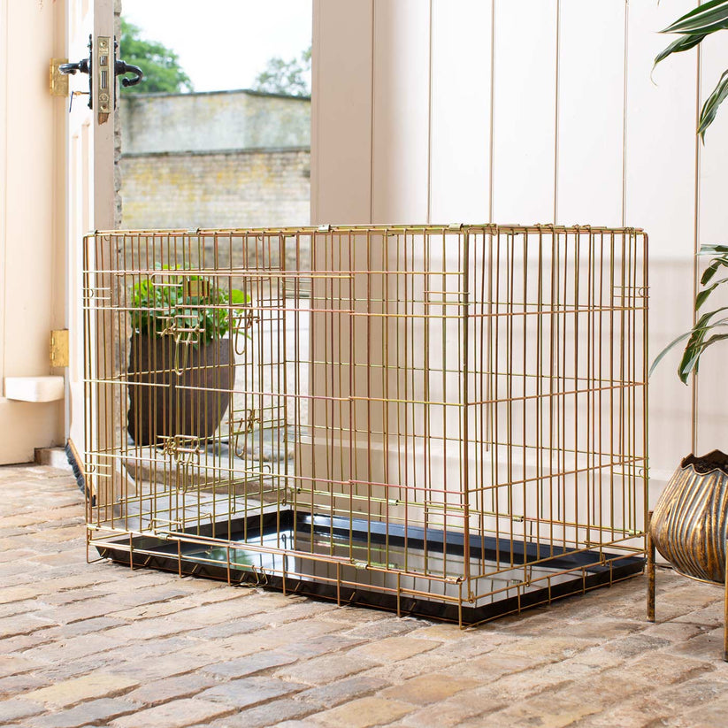 Deluxe Gold Dog Cage | Metal Dog Crates | Lords & Labradors US – Lords ...