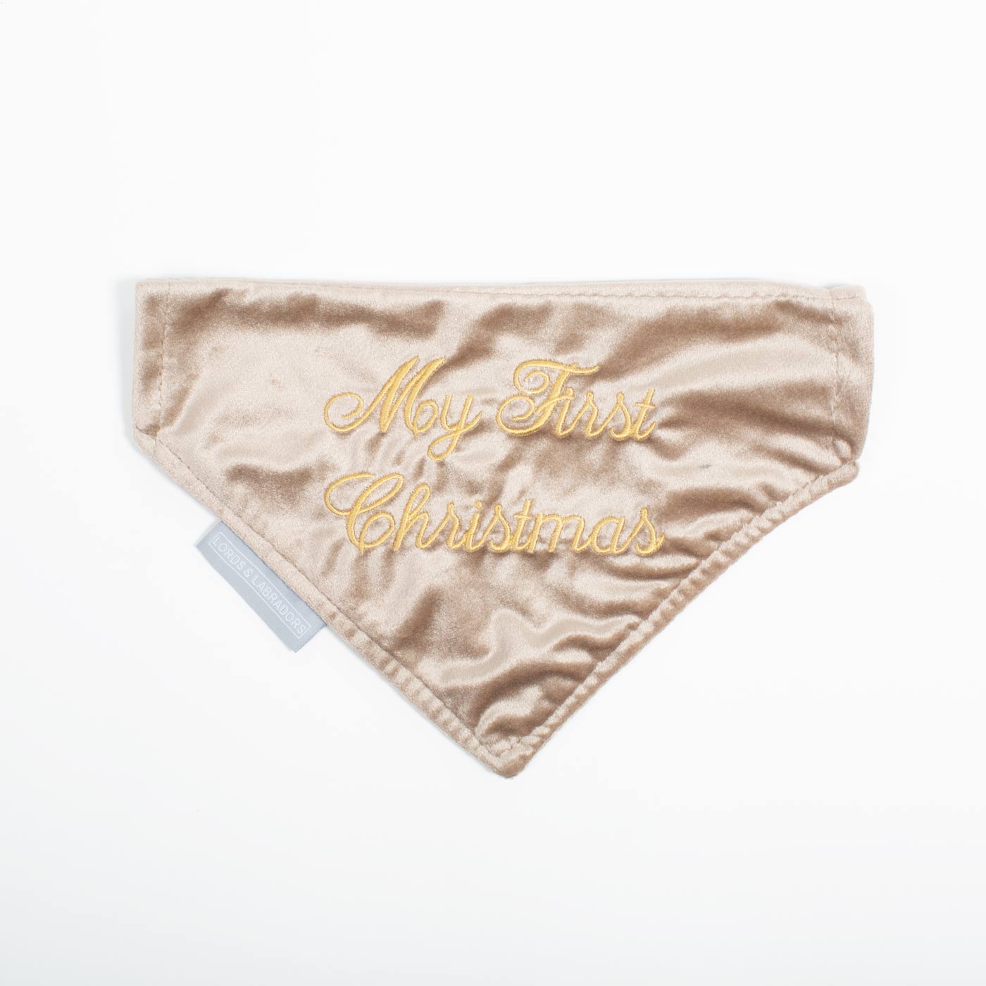 'My First Christmas' Velvet Bandana | Christmas Dog Apparel | Lords and ...